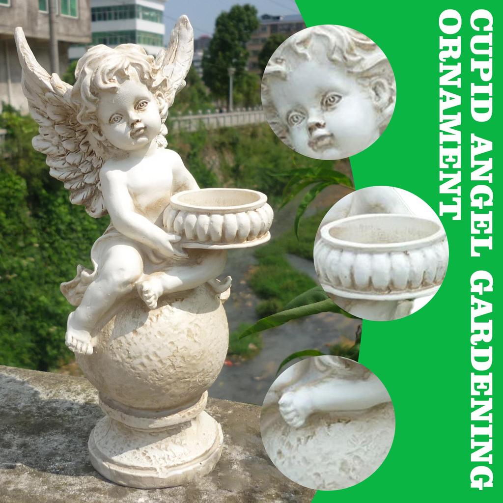 Cheap Creative Cupid Flower Fairy Resin Cute Angel Statues Candlestick ...