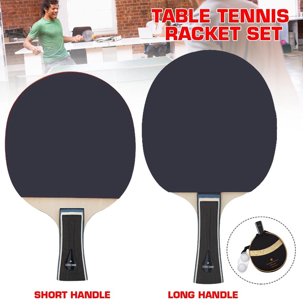 Buy Long/Short Table Tennis Rackets PingPong Paddle Handle Double Face ...