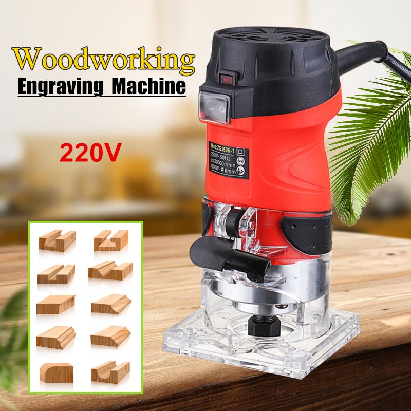 Buy 220V 620W Woodworking Trimming Machine Electric Engraving Wood ...