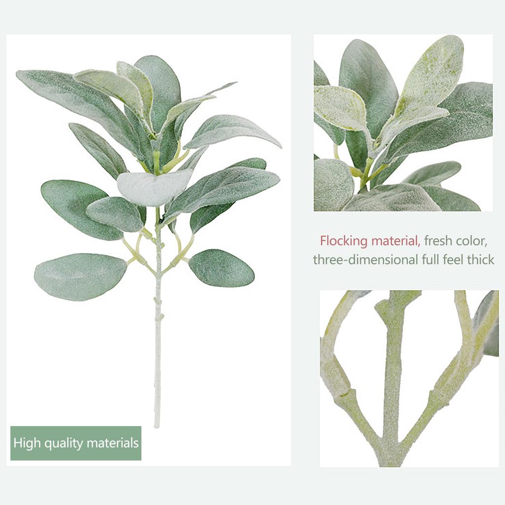 Buy Artificial Leaves Flocking Leaf Flower Arrangement Accessories ...