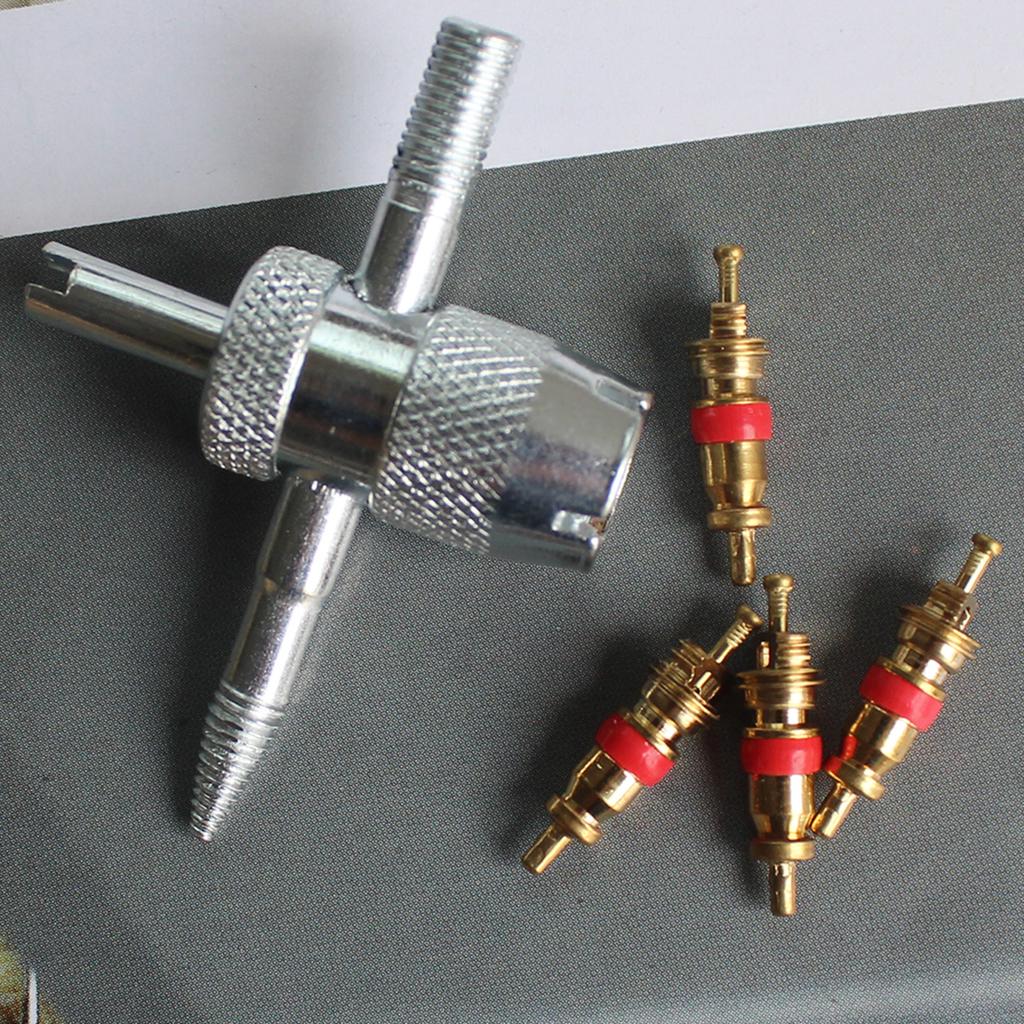 Buy Valve Repair Tool 4 Way Car Truck Tire Screwdriver Valve Stem Core ...