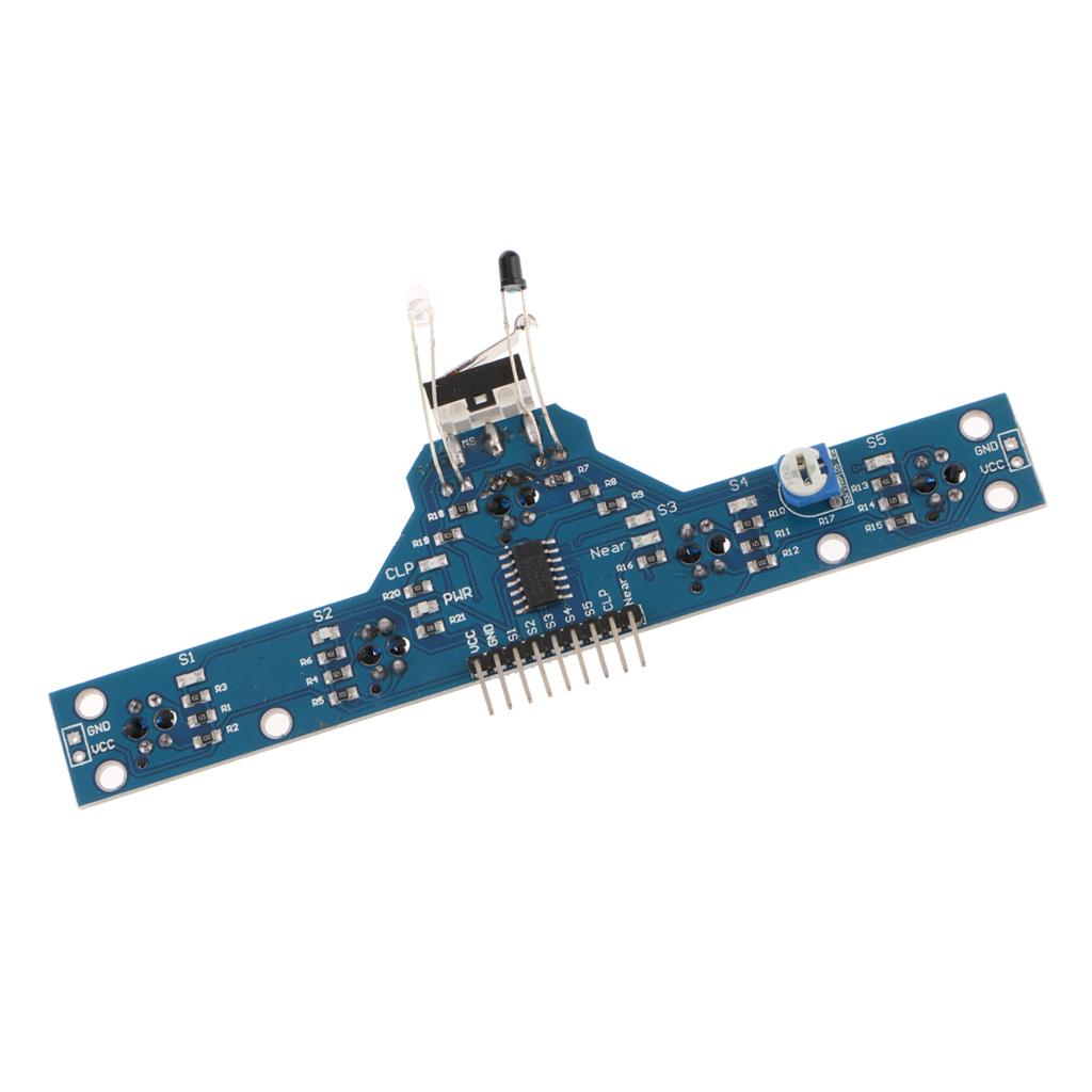 Buy 5 Channel Infrared Detection Tracing Photoelectric Sensor Tracking ...