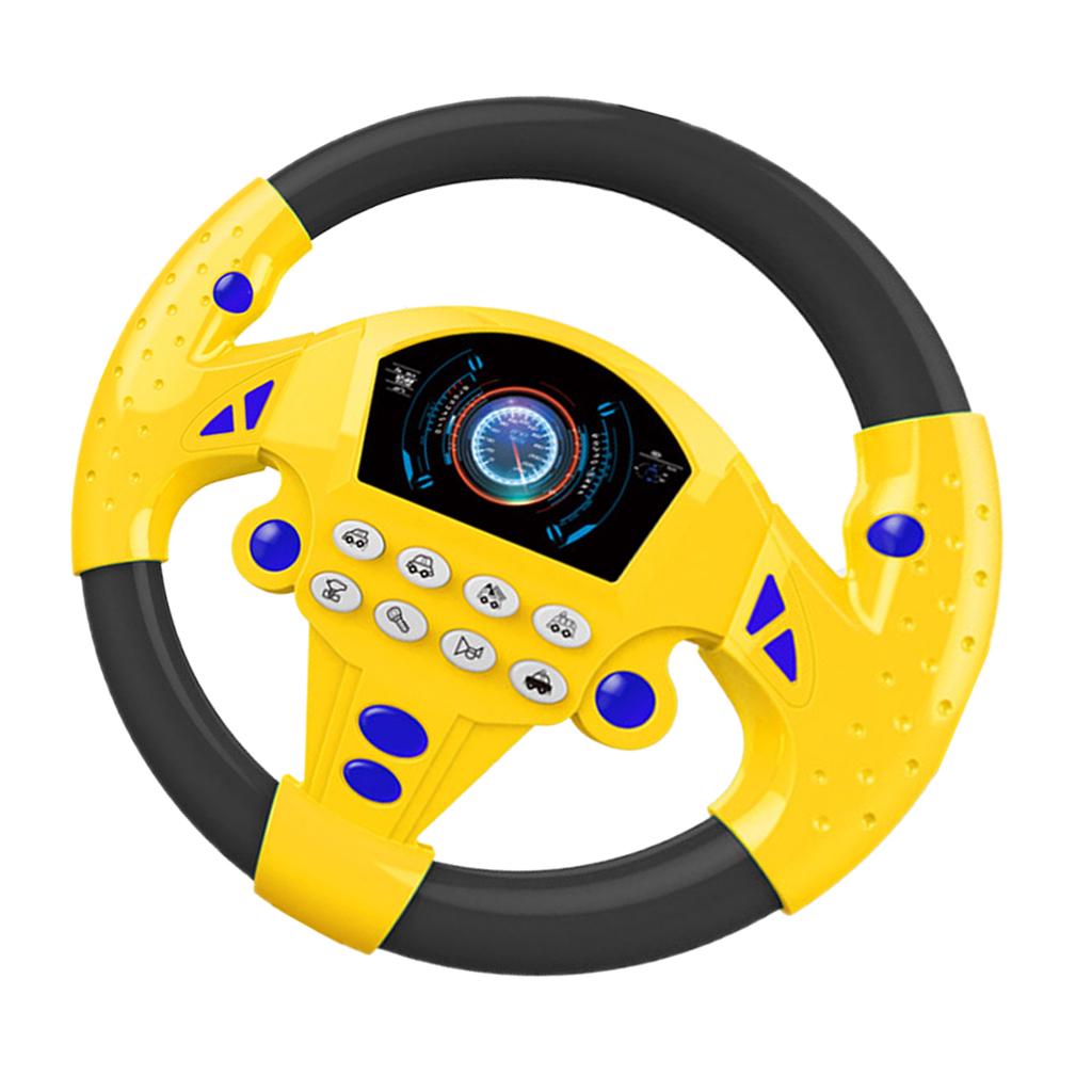 Simulated Steering Wheel Toy Pretend Adventure for Kids Pink
