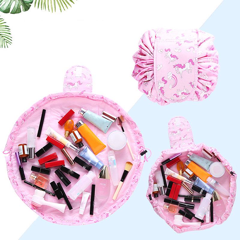 Buy Women Flamingo Drawstring Storage Bags Make Up Organizer Makeup ...