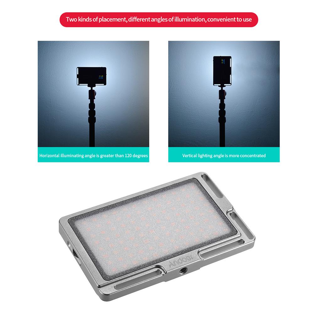 Andoer Portable LED Video Light Panel Camera Fill Light Built-in ...