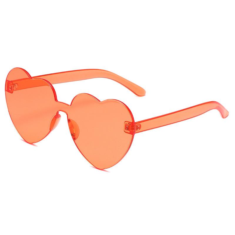 Cheap Fashion Heart Sunglasses Women Men Trendy Rimless Party Prom ...