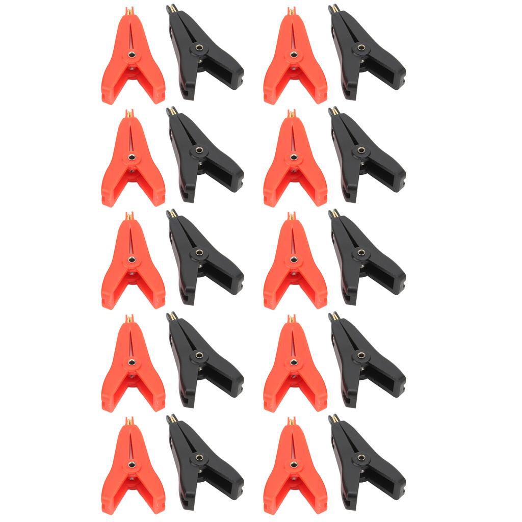 Buy 10 Sets 10A ABS Insulated Test Clip Electrical Terminal Clamp Brass ...