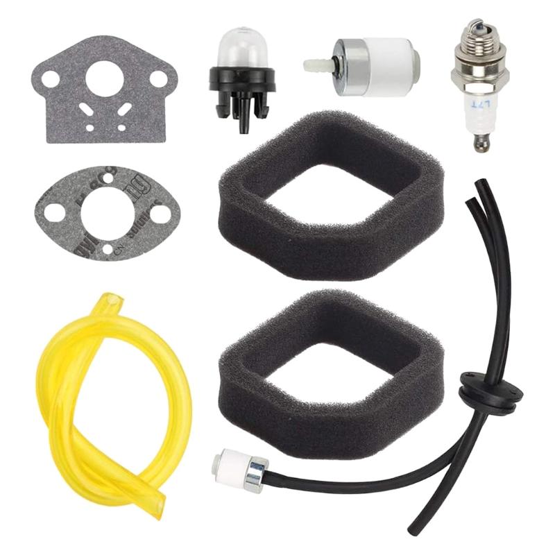 Buy 2Packs 560873001 Air Filter + Fuel Line Assembly Primer Bulb for ...