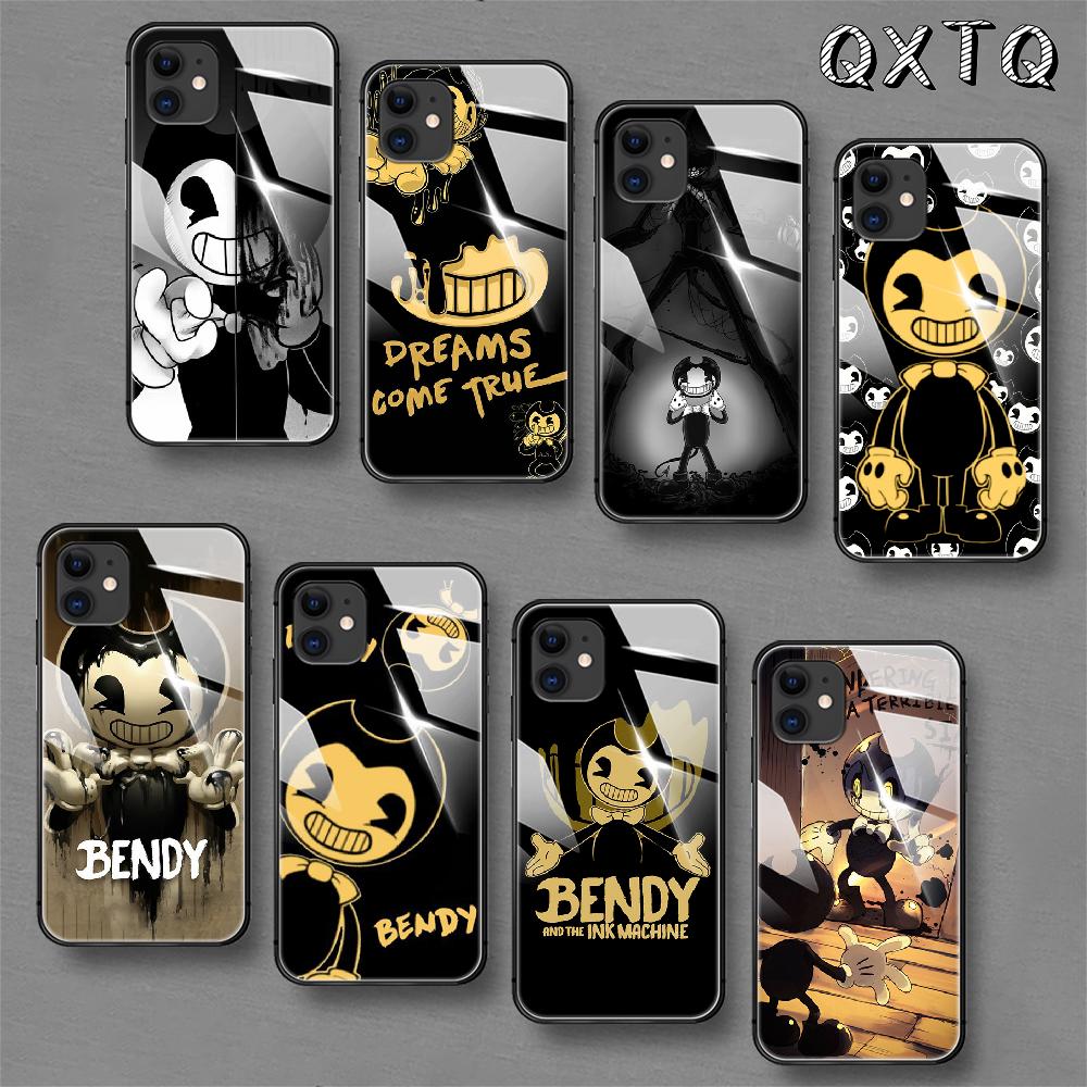 Buy Bendy Ink Machine Game RoleTempered Glass Phone Case Cover For ...
