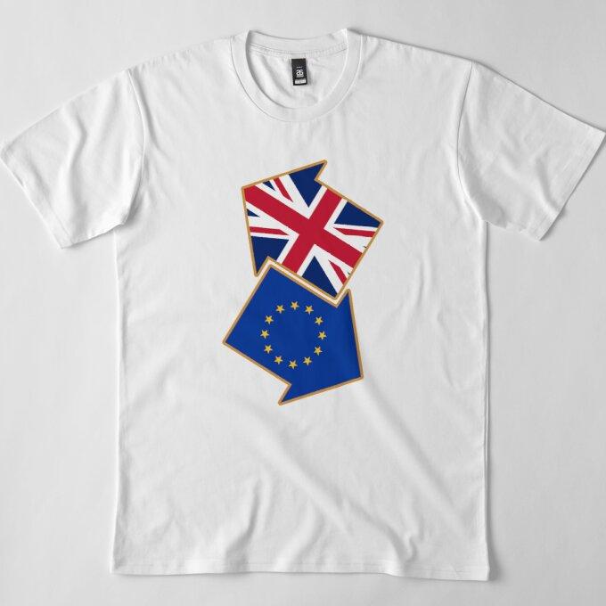 Buy Men Premium Cotton T-Shirt Brexit One Way Bye Bye Europe Print Tees ...