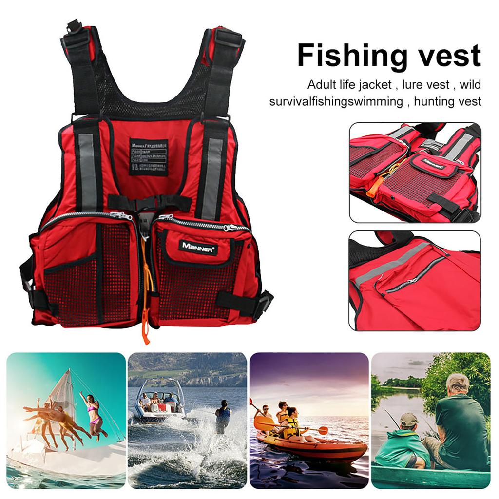 Buy Life Jacket for Adult Buoyancy Swimming Vest Reflective Multi ...