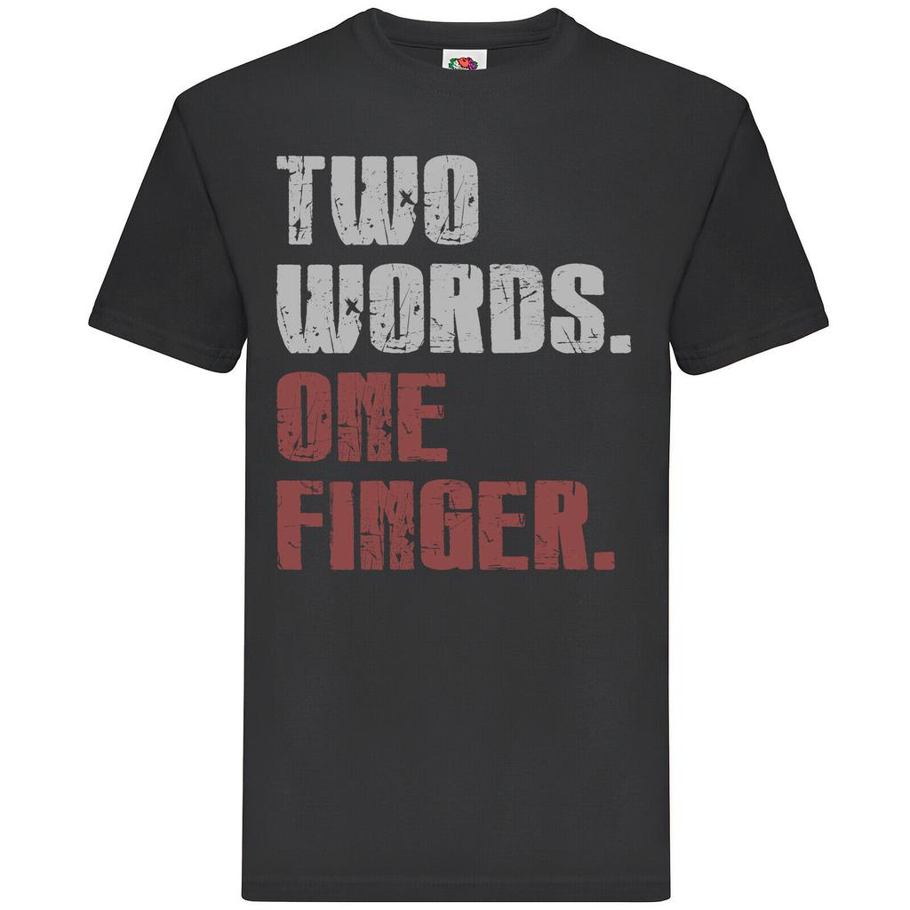 Buy Two Words One Finger T Shirt Style Summer T-Shirt Tops Graphic Men ...