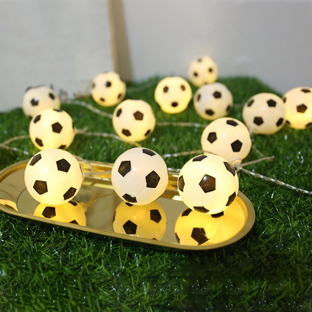 16FT 20LED String Lights Football Soccer Shaped Fairy Lights LED ...