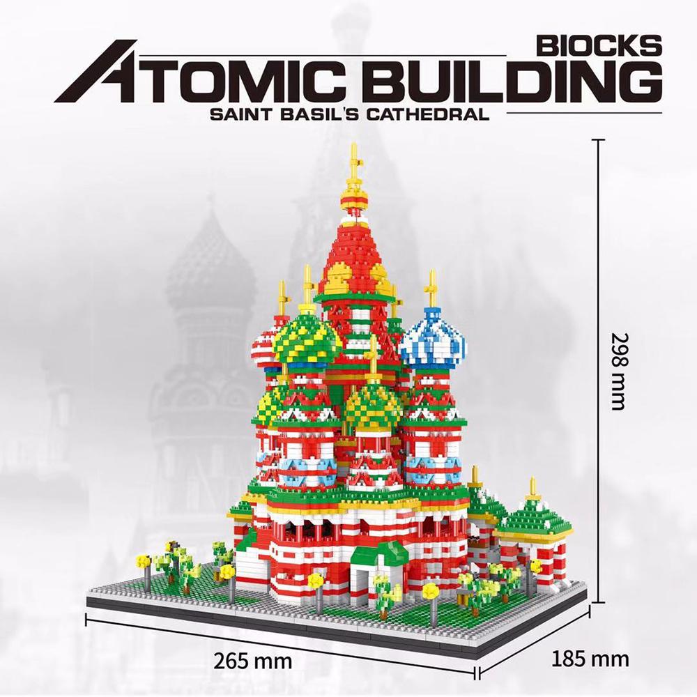 Buy 4650Pcs Bricks Mini Blocks Famous Architecture Saint Basil's ...