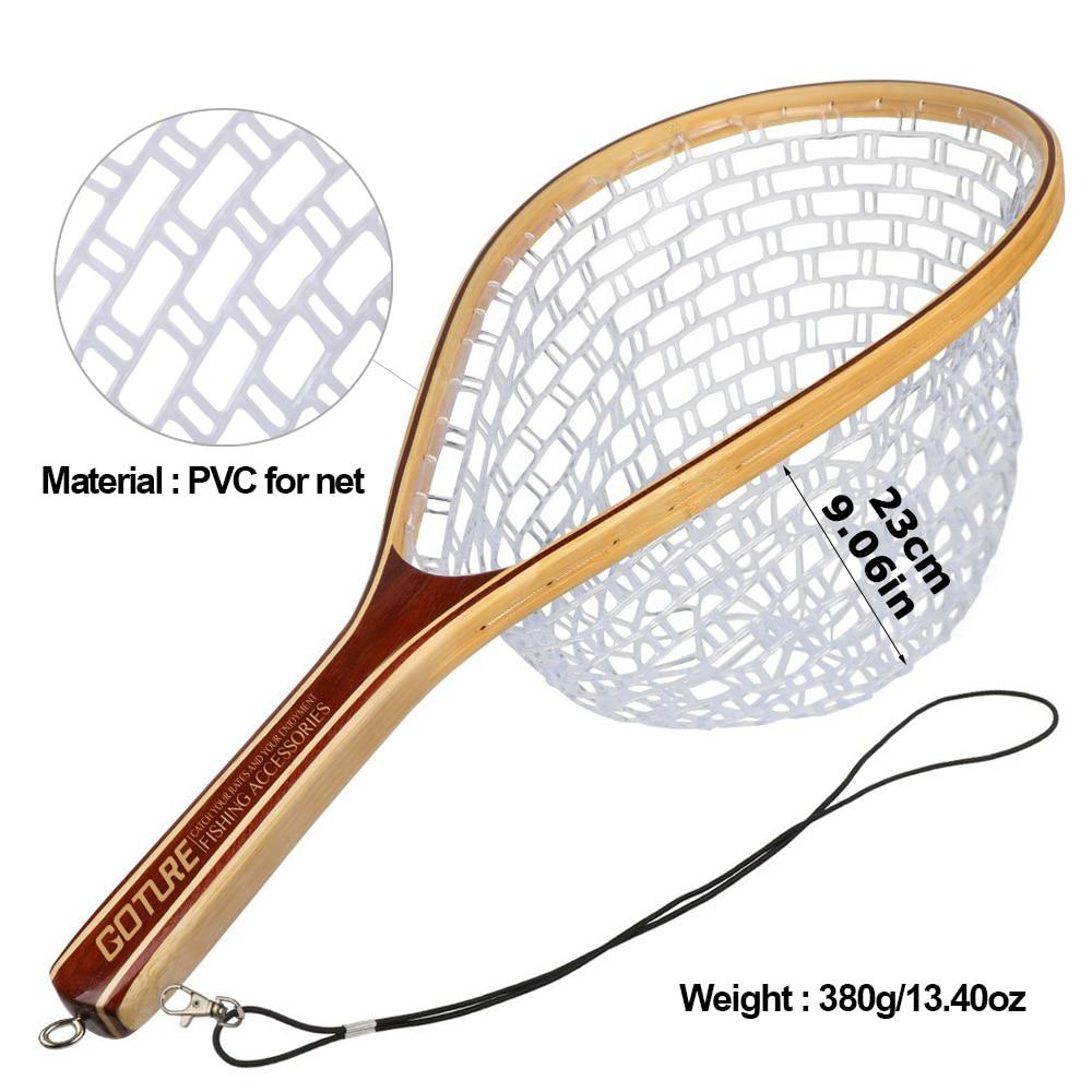 Goture Fly Fishing Trout Landing Net Set Monofilament Nylon Fishing ...