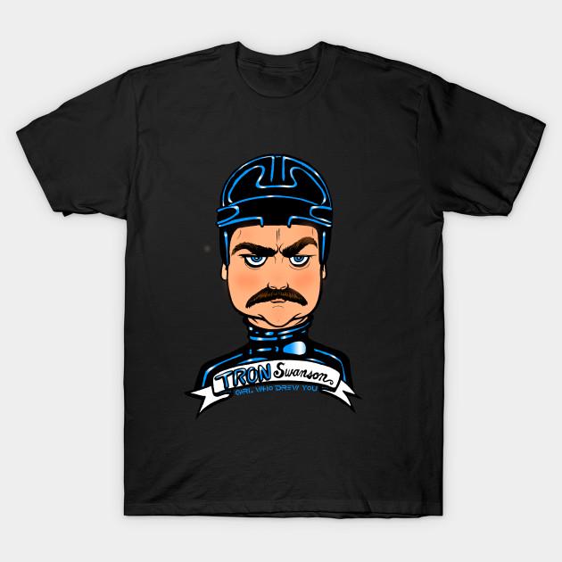 Buy Men Black Print T-shirt Super Large TShirt Tron Swanson No-Cut ...