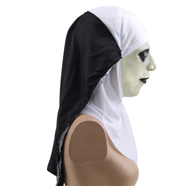 Buy Halloween Horror Movie Nuns Mask Scared Up Ghost Face Headgear ...