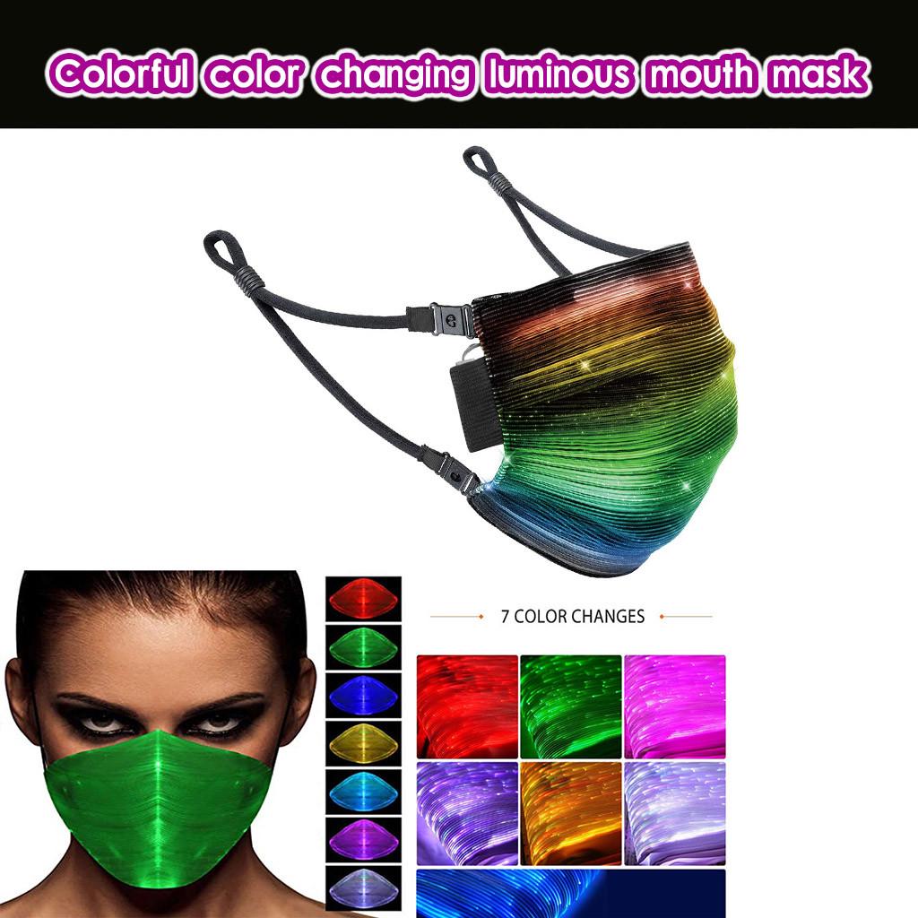Sandy LED Flashing Mask 7 Colors Luminous Light for Men Women Rave Mask ...