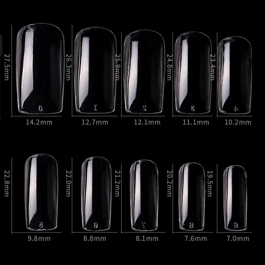 Beautiful Face 100 Pcs Non-trace Nail Plates Transparent Ultra Thin ...