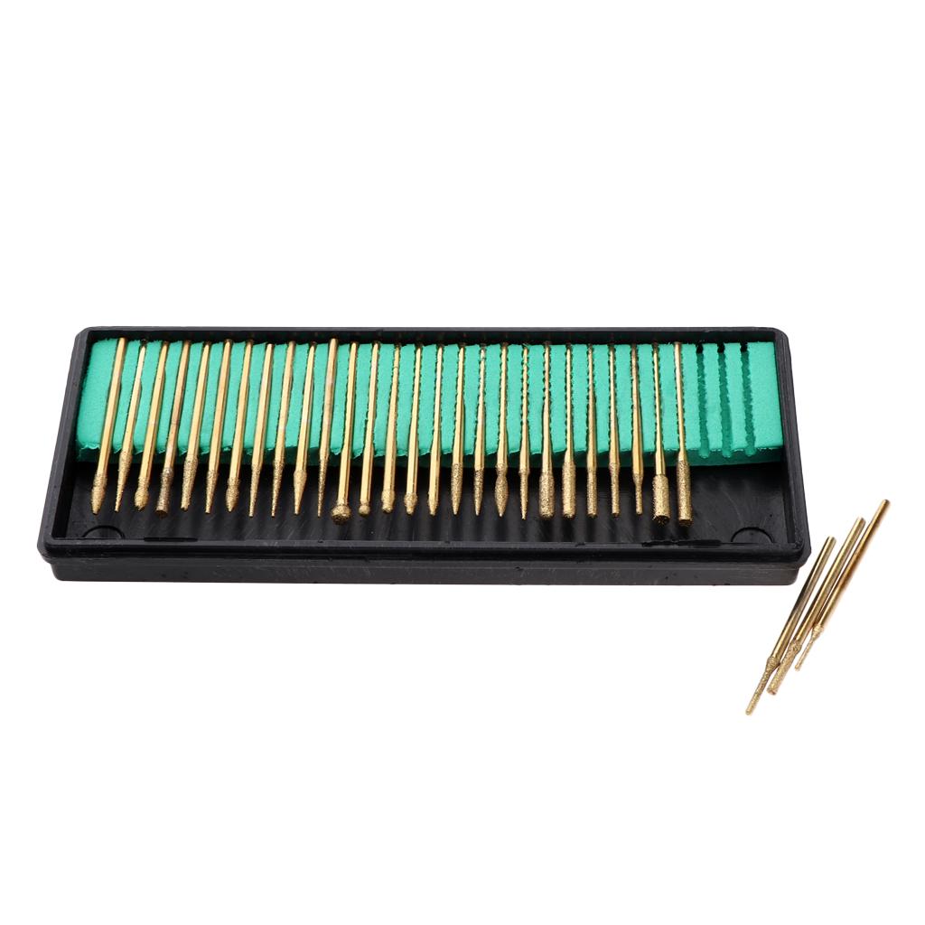 30Pcs Stainless Steel Nail Drill Bits Set 3/32inch with Storage Case ...