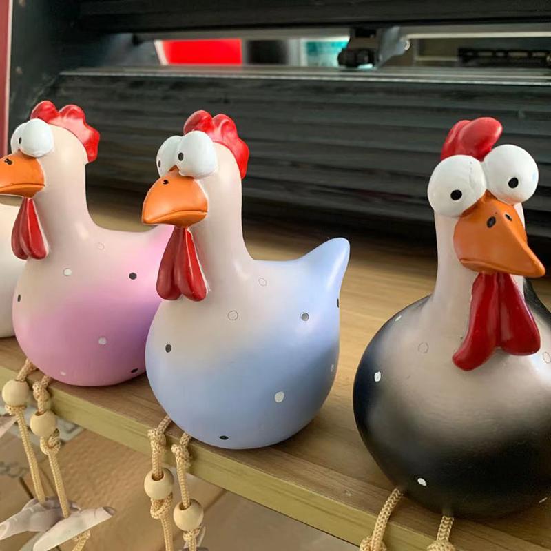 Buy 1PC Lawn Plug Hen Rooster Ornaments Art Decor Chicken Hens Bird ...