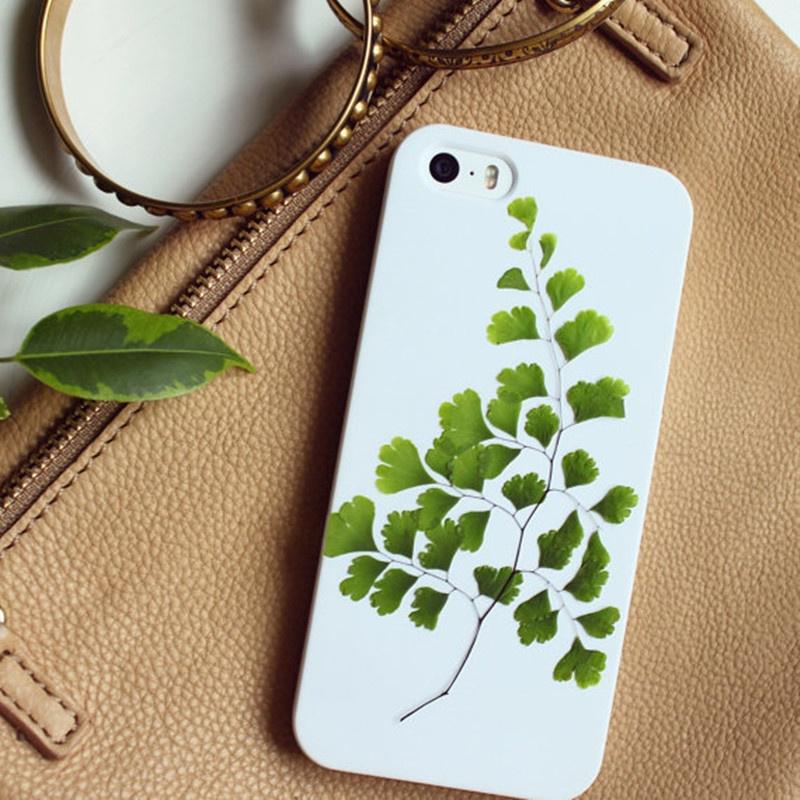 Green Iphone Se Case ,Real Pressed Flower Iphone 5 Case ,Resin Floral ...