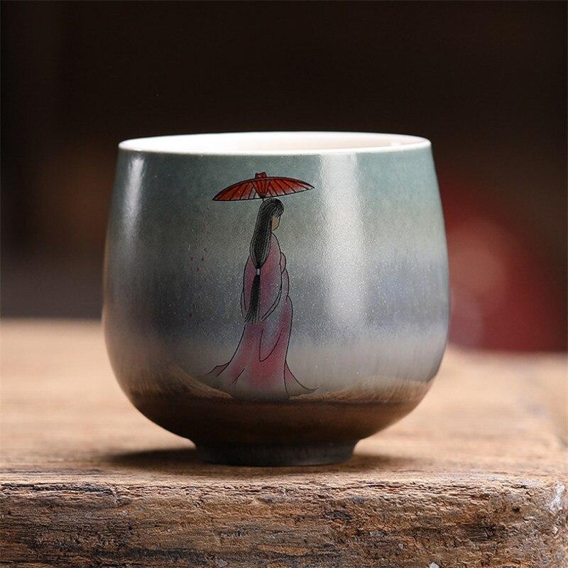 Buy Ceramic Hand-painted Kiln Change Tea Cup Porcelain Handmade Master Cup Tea Bowl Water Cup ...