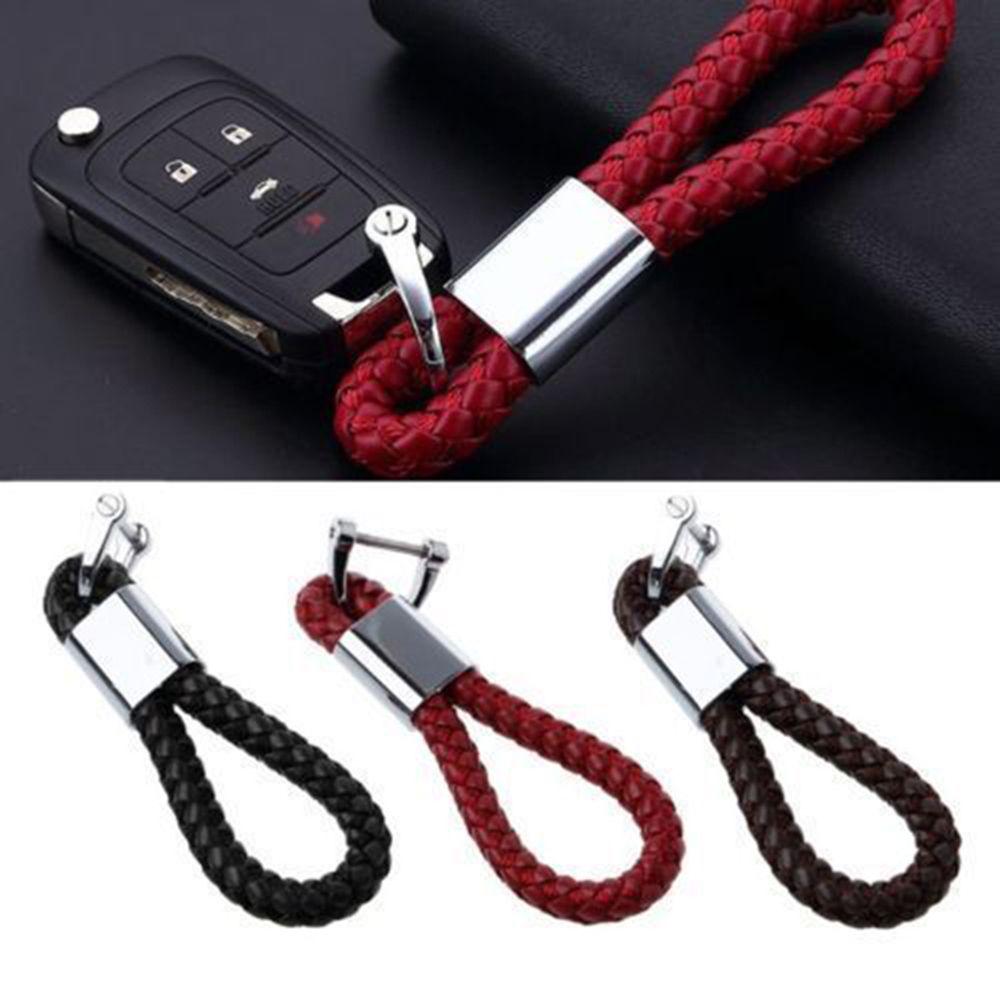 Women's Fashion Universal Braided Strap Key Chain Fobs Car Keychain ...
