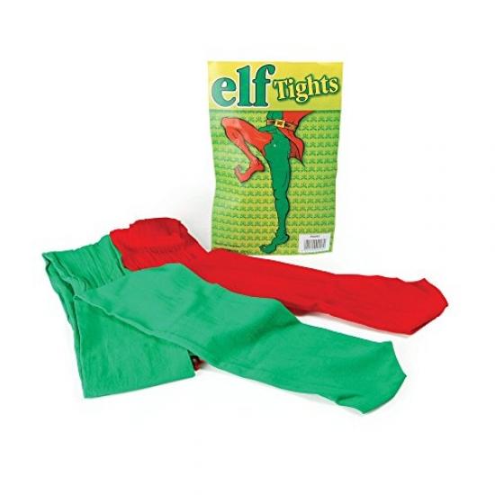 Buy Bristol Novelty Ba043 Christmas Elf Tights, Green / Red, One Size ...