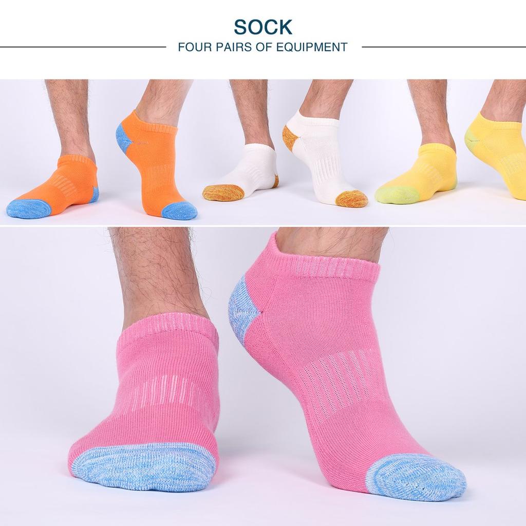 Buy ICOCO Man Wardrobe 4 Pairs Elastic Men Ankle Socks Thicken Socks ...