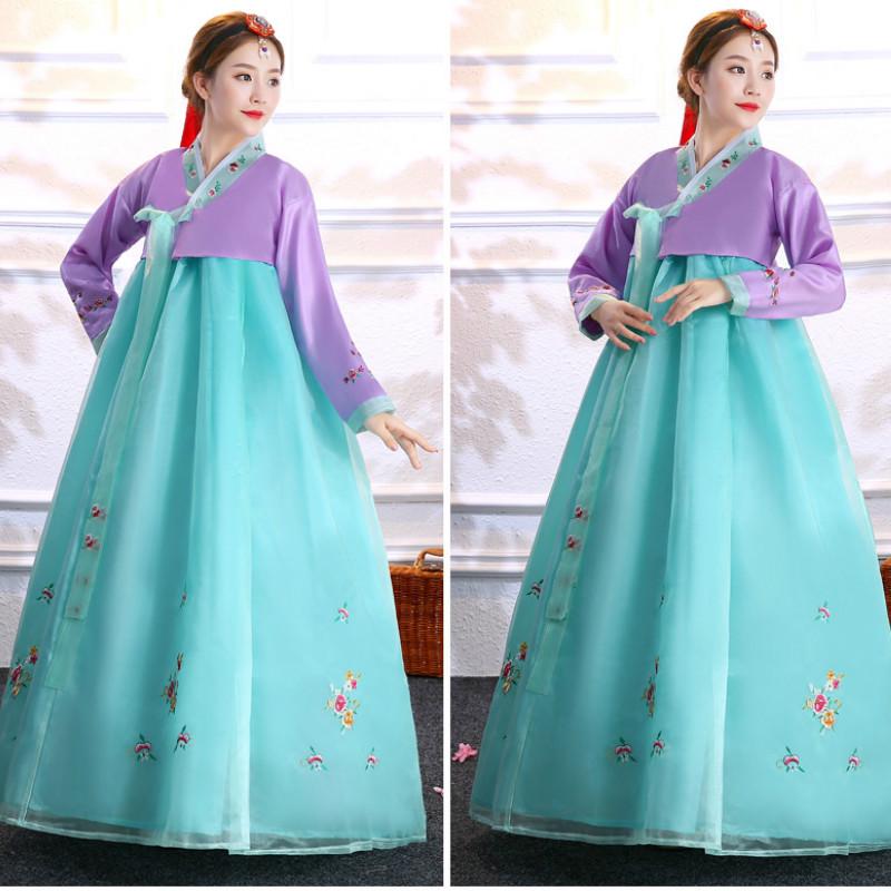 Ulusal Dans Giyim Kore Geleneksel Kostüm Hanbok Kadın Kore Sarayı ...
