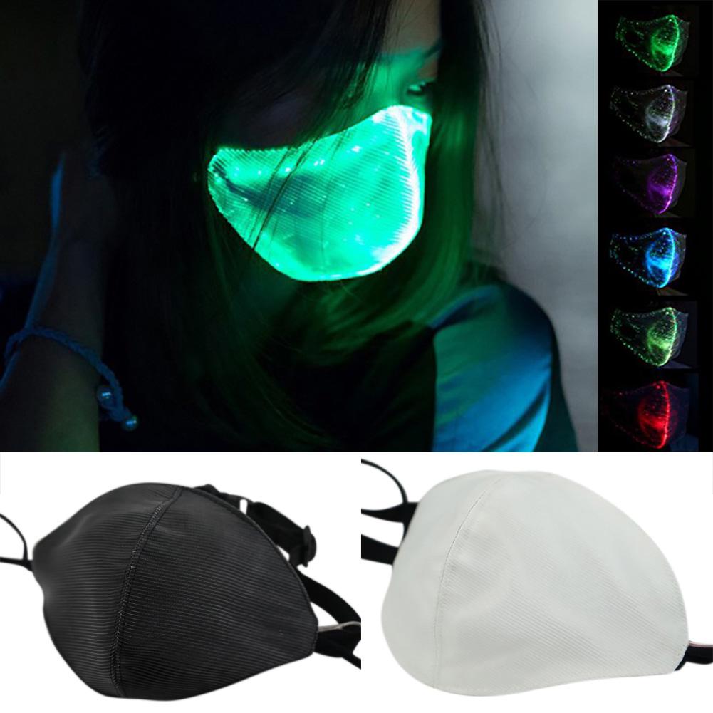 Buy Colorful Charging USB Face Anti-Dust LED Mask for Prom Dance DJ ...