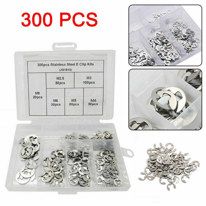 Buy Mayitr 300Pcs Stainless Steel Circlip Cir Clip E C Clips In Plastic ...