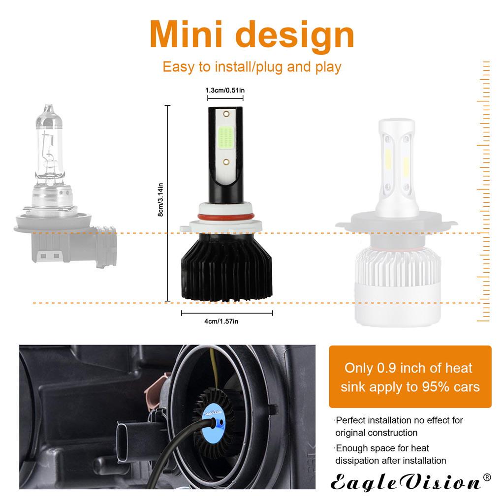 Buy 2x 9005 LED Headlight Conversion Kit Bulb 30000LM High Power 8000K ...