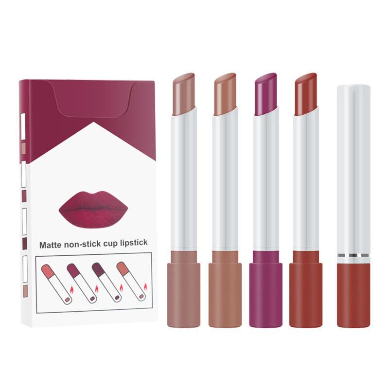 Cheap 4pcs Lipstick Set Long Lasting Non-stick Cup Lip Tint Lip Gloss ...