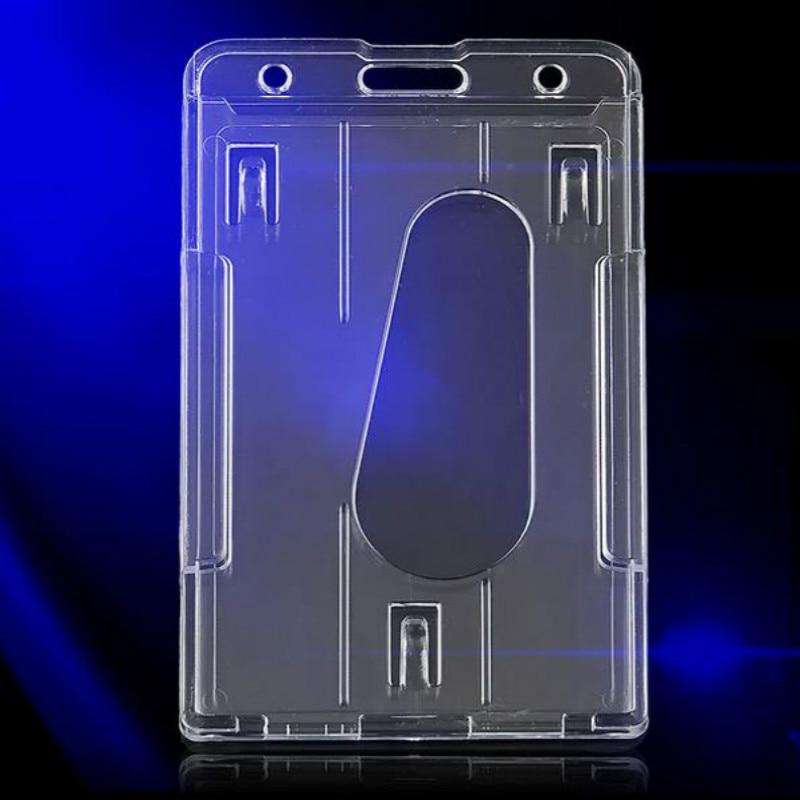Buy 10x6cm New Transparent Vertical Hard Plastic Multi Card ID Badge ...