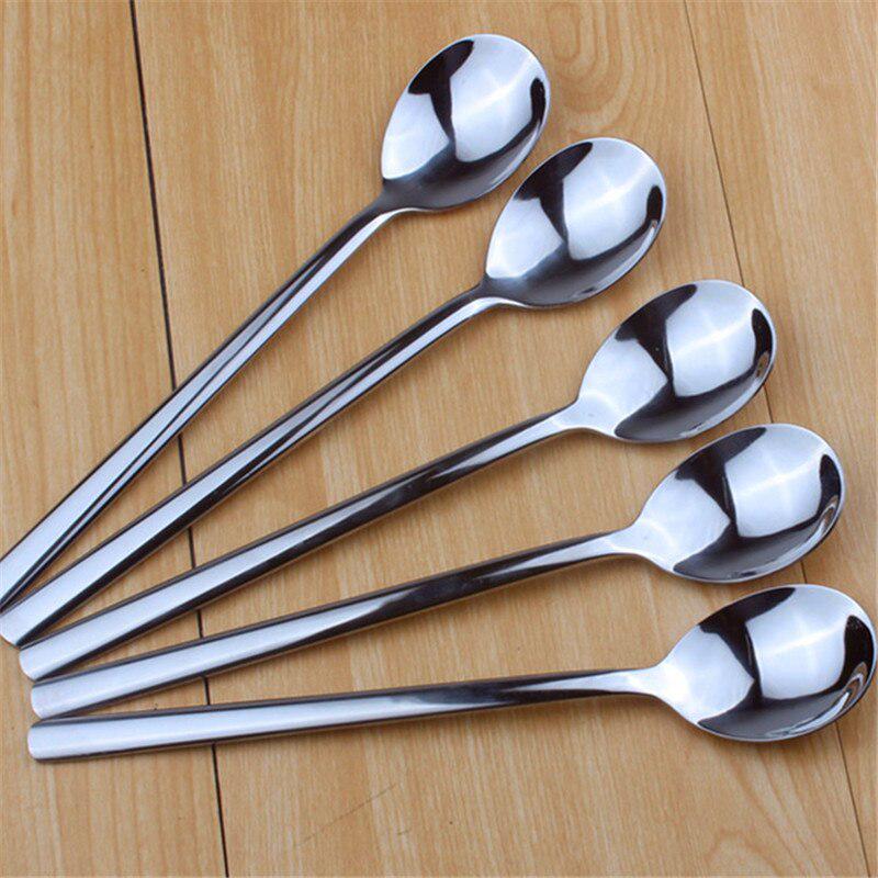 Buy Stainless Steel Rice Spoon Spoon Mixing Spoon Long Handle Big Round ...