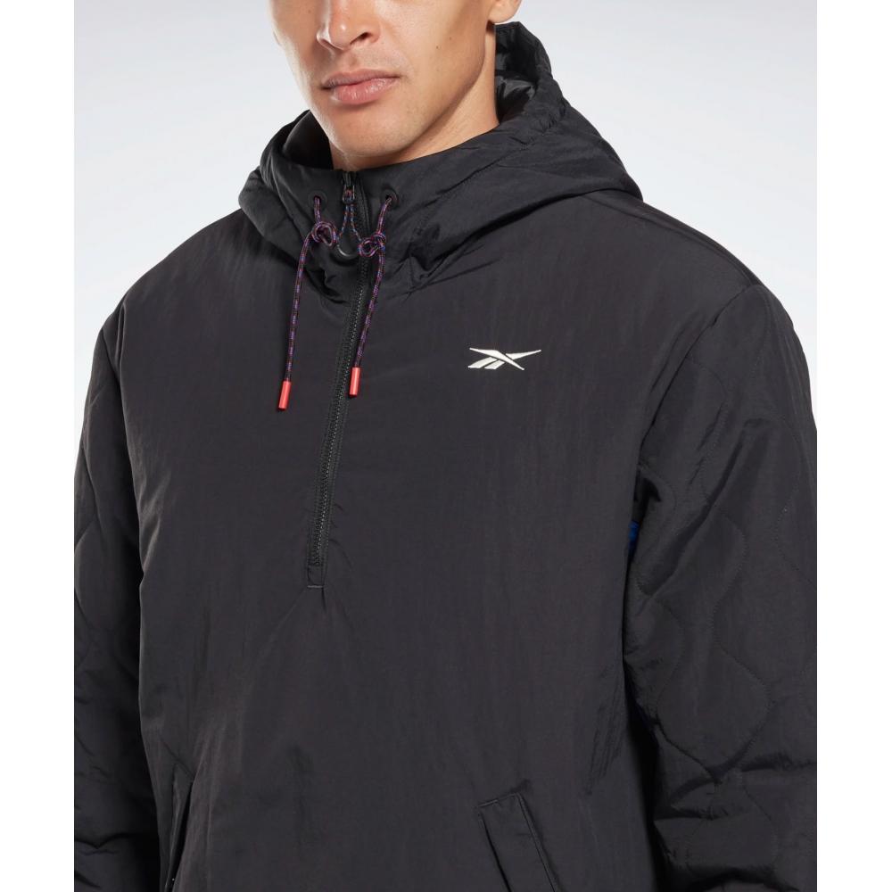 Купить Анорак с капюшоном REEBOK Thermowarm Graphene, черный HG8909 | Joom