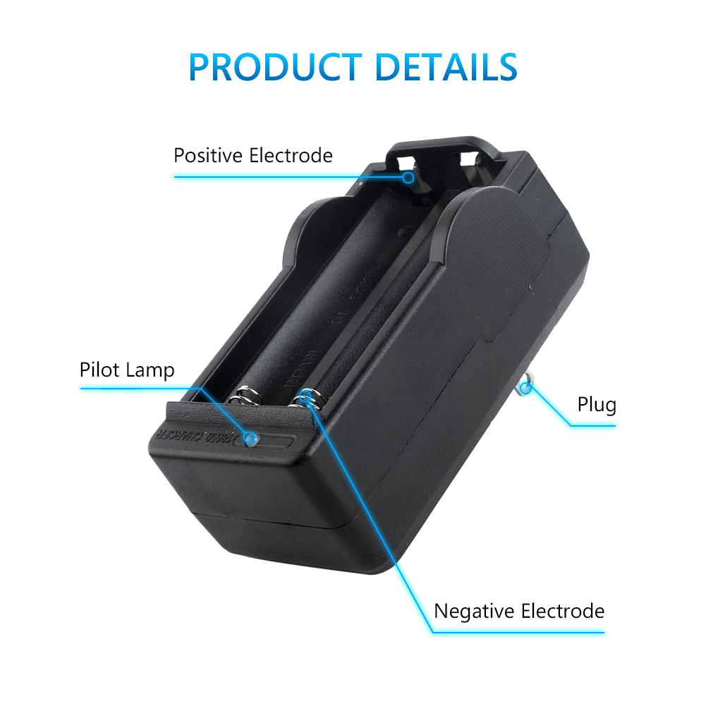 Rechargeable 18650 Battery AC Wall Charger Power Adapter US Plug 4.2V ...