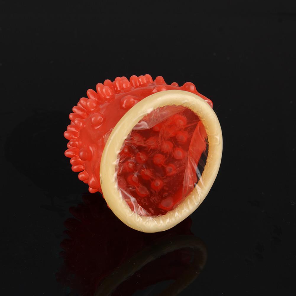 Cheap 5 Pcs Set Coral Ultra Thin Condom Dotted Spike Latex Vaginal