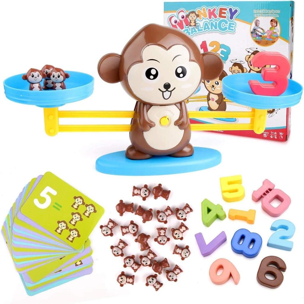 Cheap Math Toy, Monkey Balance Math Cards Digital Block Educational ...