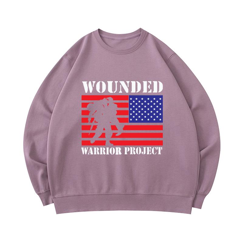 Buy Men's 300 GSM 100% Cotton Sweatshirt Wounded Warrior Project Us ...