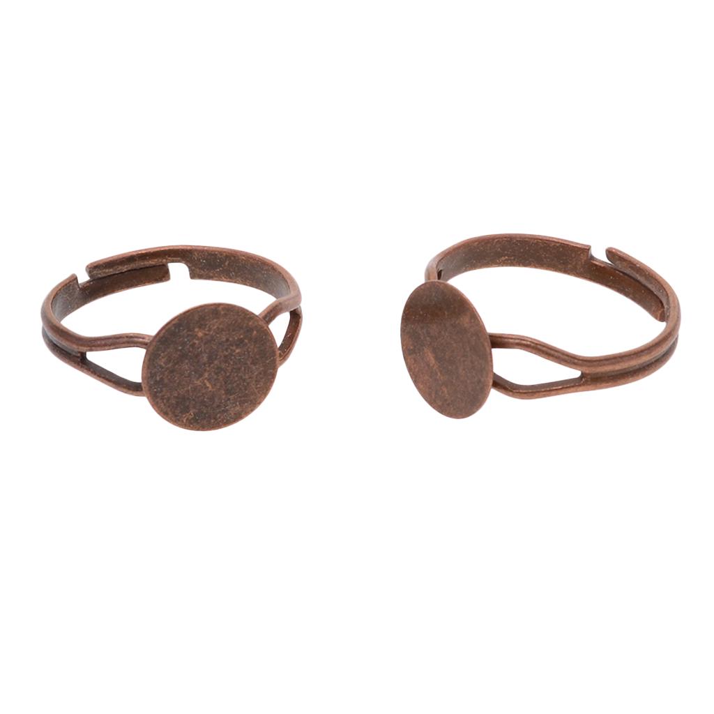 Buy 20x Adjustable Round Plate Ring Bases Bronze at affordable prices ...