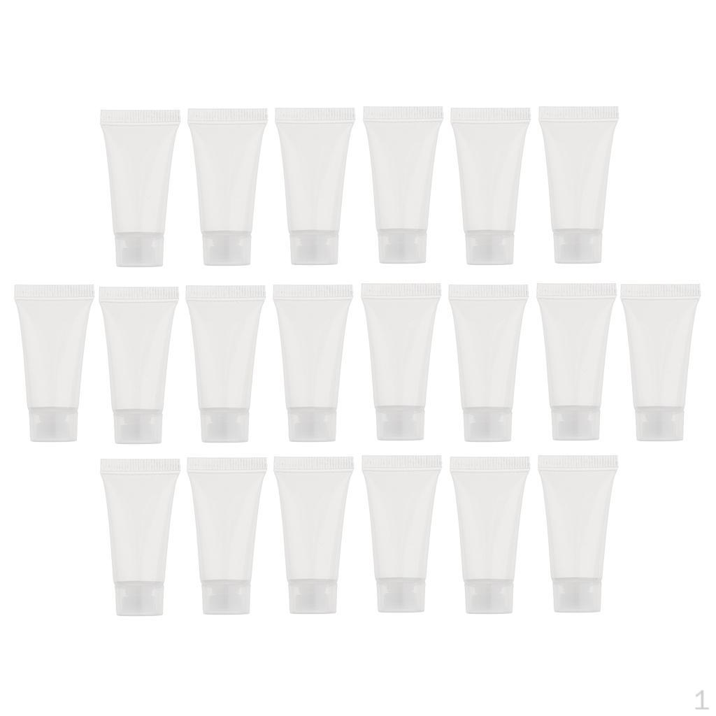 20x 5ml Empty Travel Lotion Bottles Hand Cream Containers Clear w ...