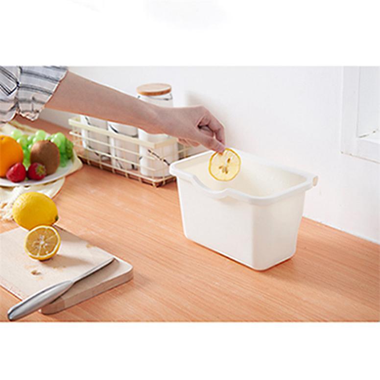 Kitchen Hangable Small Trash Can Household Plastic Storage Box Without ...