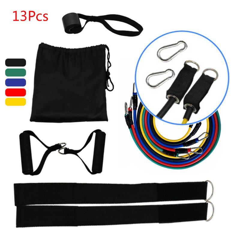 Buy 1 Set Multifunction Exercise Resistance Bands Yoga Pilates Fitness ...