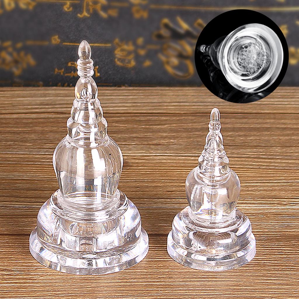 Buy Acrylic Clear Buddha Tibet Tibetan Buddhist Mikky Crystal Stupa ...