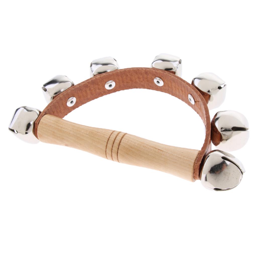 Satın alın Wooden Handle Bell Shaker Sleigh Bells with Strap Shaking ...