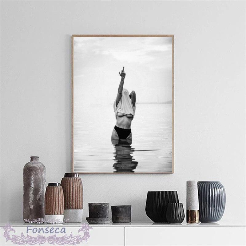 Prints Middle Finger Poster Vibrant Wall Art Giclée etna.com.pe