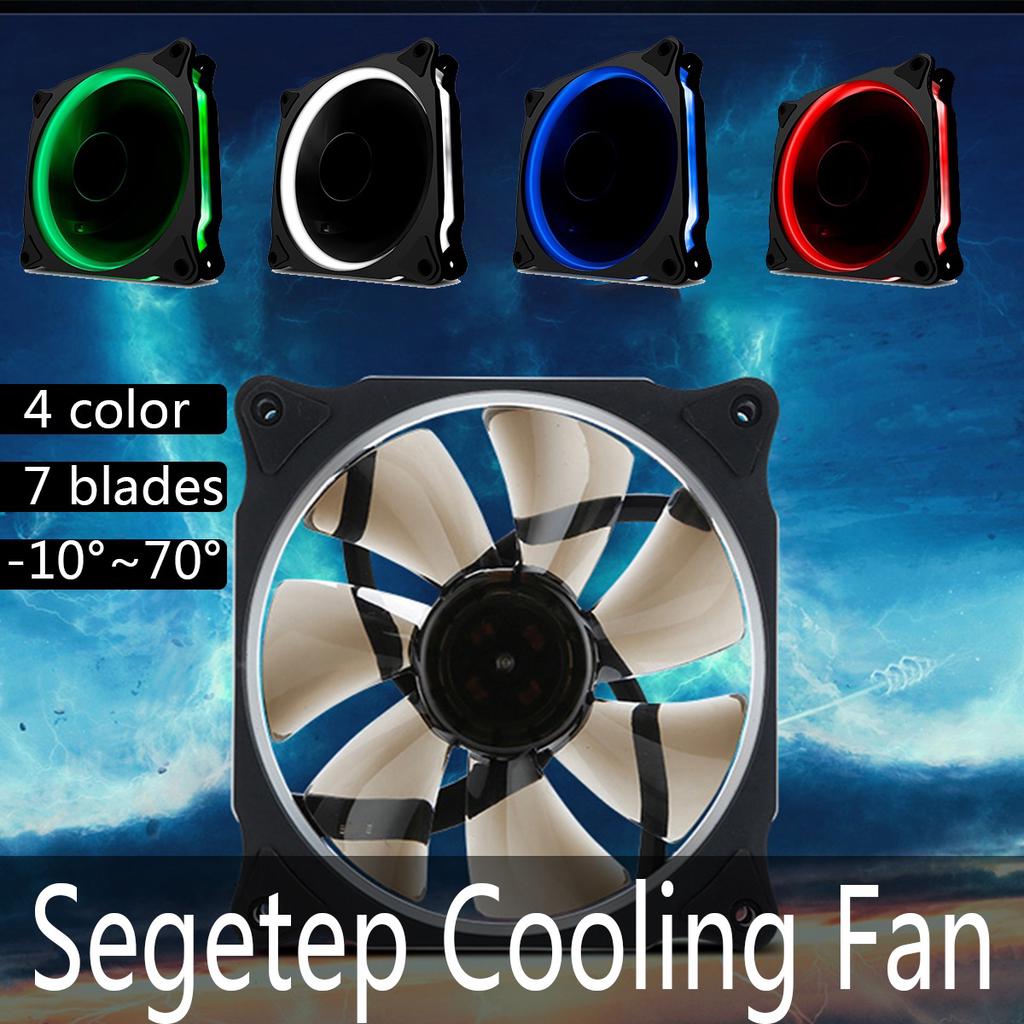 3Pin/ 4Pin Segotep 120mm PC Computer Case Cooling Fan Smart LED Light ...